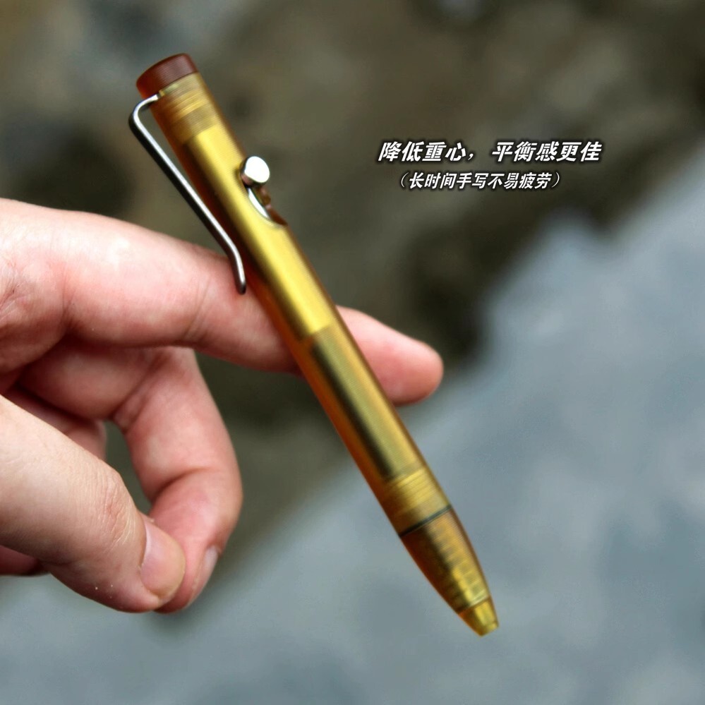 1 Piece ULTEM Made Bolt Pen with Titanium Pocket Clip Wring Pen Short ...