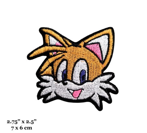 Sonic The Hedgehog Game Tails Fox Face Embroidered Iron On Patch | eBay