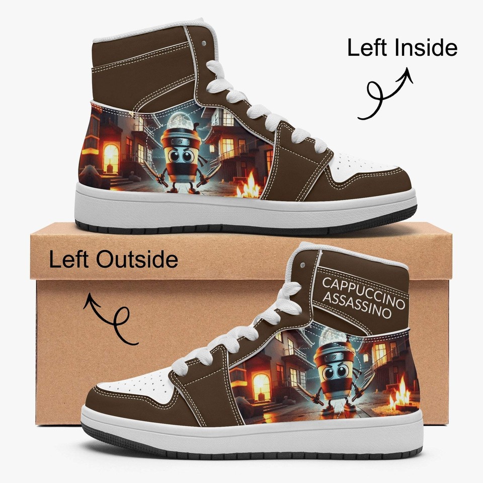 Kids Cappuccino Assassino Italian Brainrot Shoes | eBay