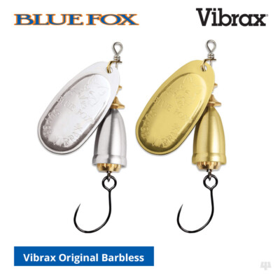 Blue Fox Vibrax Original Barbless Spinners - Trout Salmon Perch Fishing ...