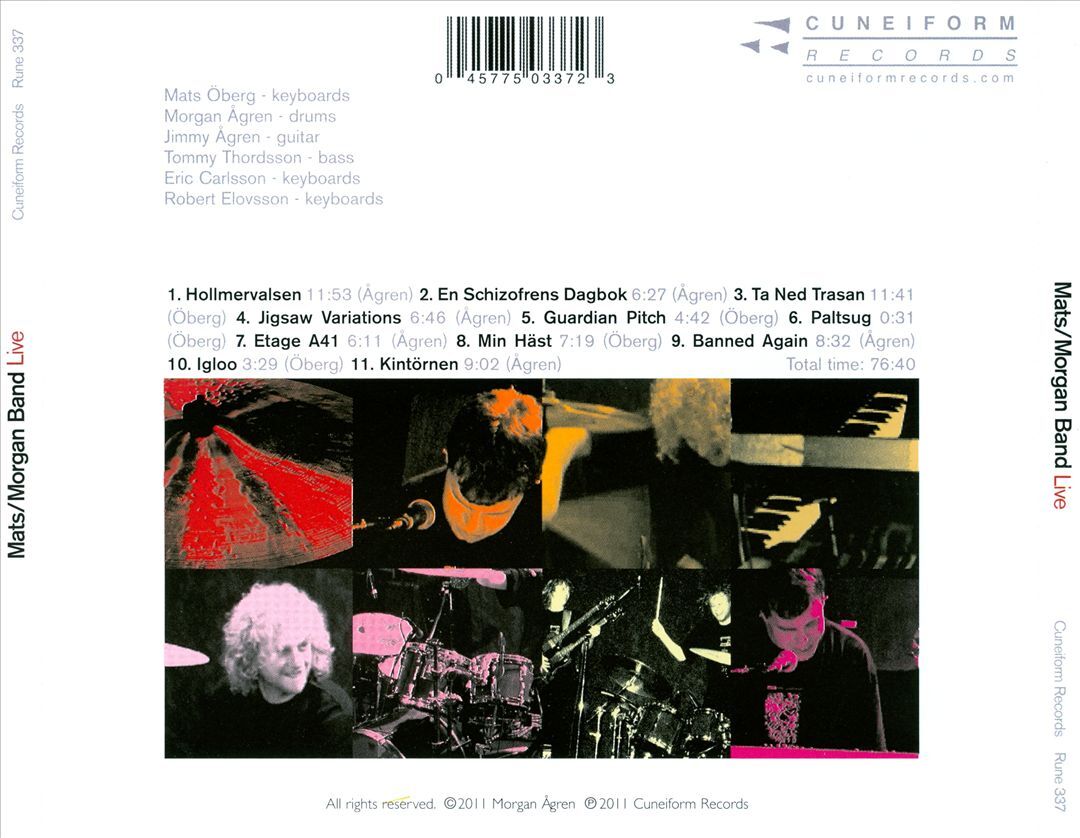 MATS/MORGAN BAND LIVE NEW CD 45775033723| eBay