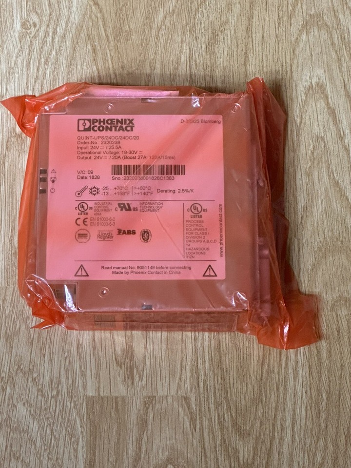 PHOENIX CONTACT QUINT-UPS/24DC/24DC/20 Power Supply (2320238) | eBay