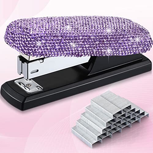 Bling Crystal Stapler Gift Sparkly Diamond Stapler for Desk Handmade ...