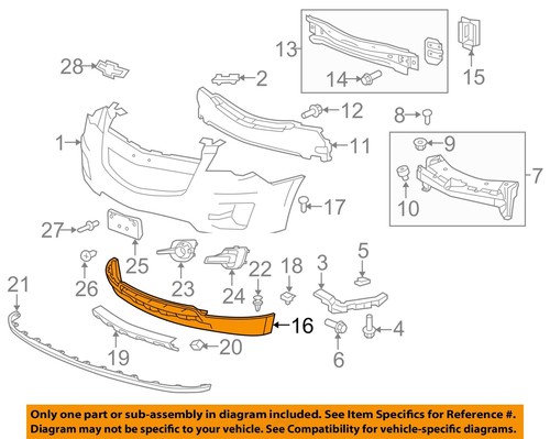GM OEM 10-15 Equinox Front Bumper Grille Bumper Components-Lower Cover ...