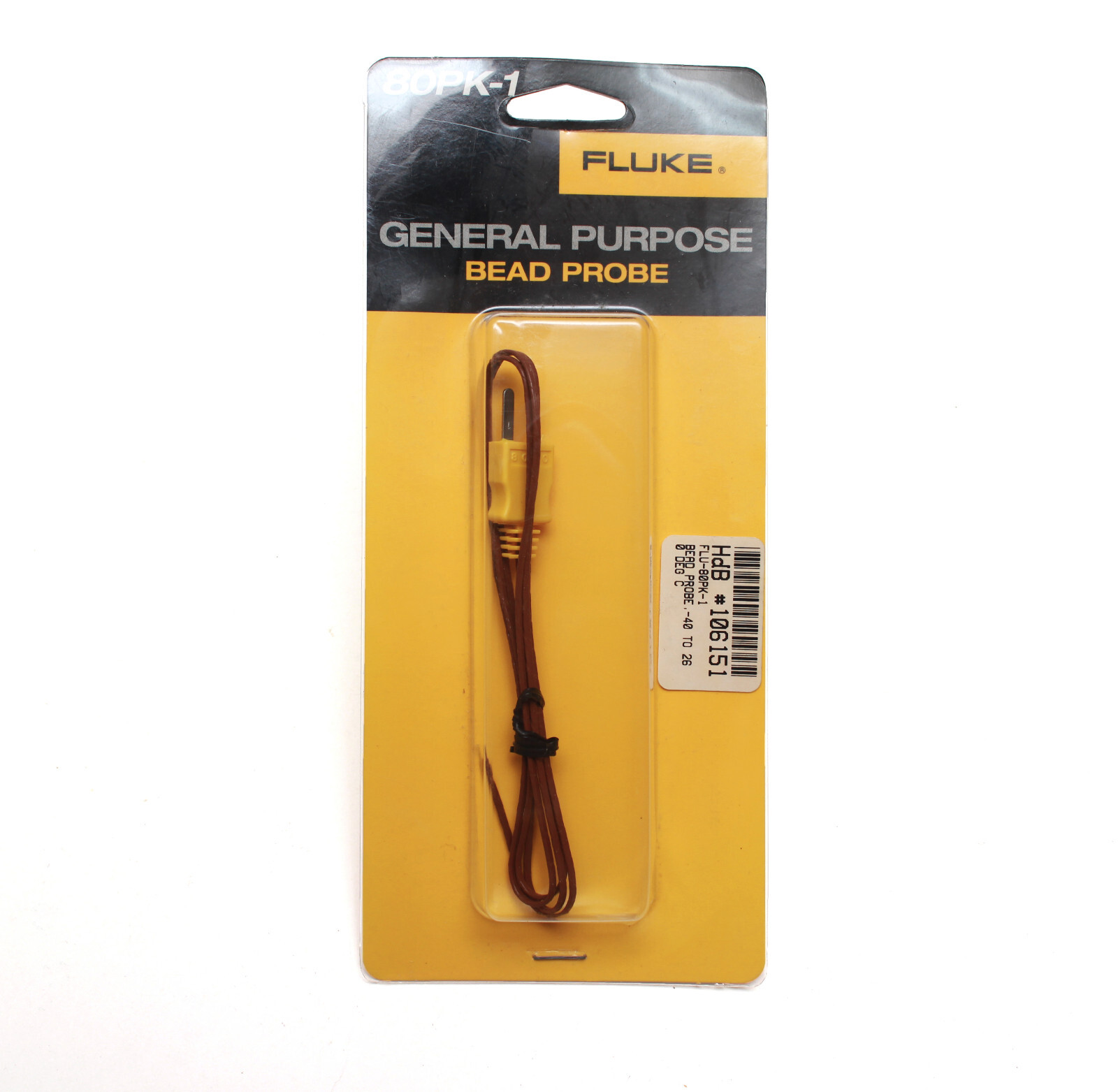 NEW Genuine Fluke 80PK-1 General Purpose Bead Probe -40-260 °C (-40-500 ...