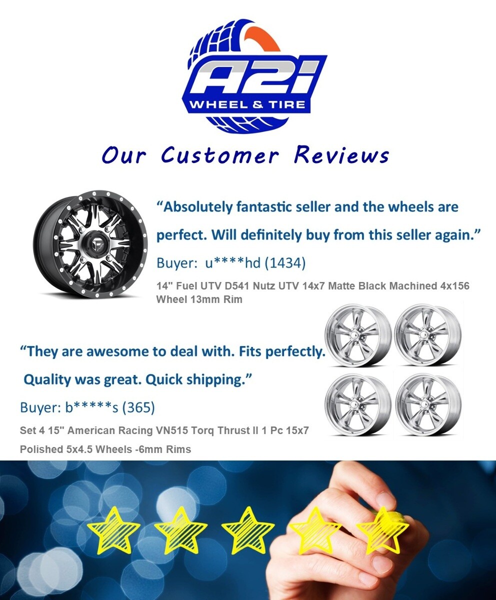 Set 4 15" American Racing AR61 Outlaw I 15x7 5x4.5 -6mm Wheels Machined ...