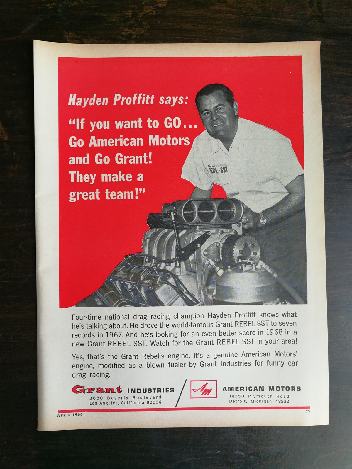 1968 Grant Industries & American Motors Hayden Proffitt Full Page ...