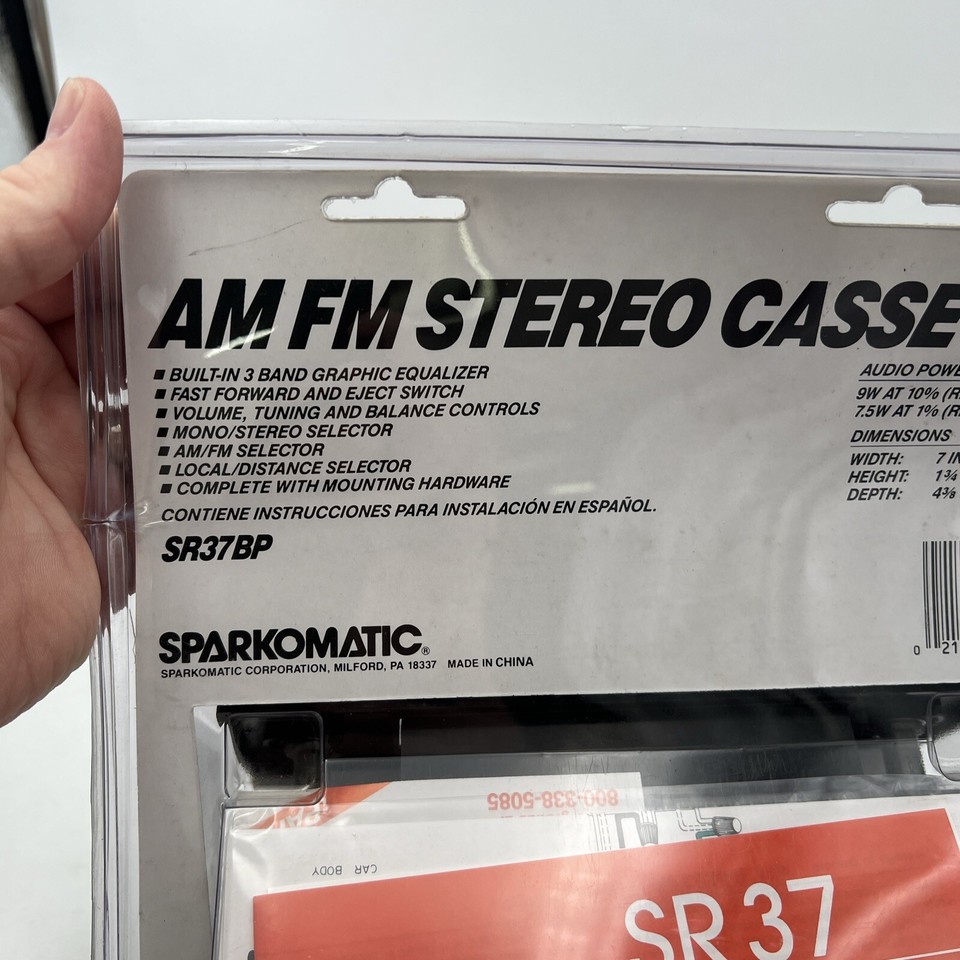 Sparkomatic AM FM Stereo Cassette Radio 3 Band Graphic Equalizer SR37 ...