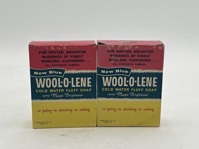 2 Vintage Wool-O-Lene Fluff Soap Cardboard Box Laundry Soap Advertising ...