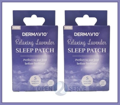 2x DERMA V10 Relaxing Lavender Sleep Patch - Sleeping Aids | 3yrs + - 5 ...