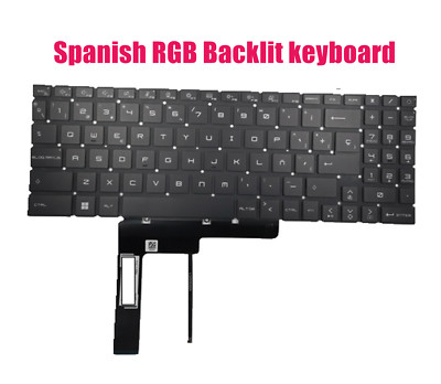 Spanish RGB Backlit keyboard for MSI Pulse GL66 12UEOK/GL66 12UGSZOK(MS ...