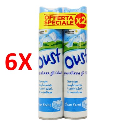 6 X Oust Elimina Odori Spray 2 Pezzi Da 300 Ml | eBay