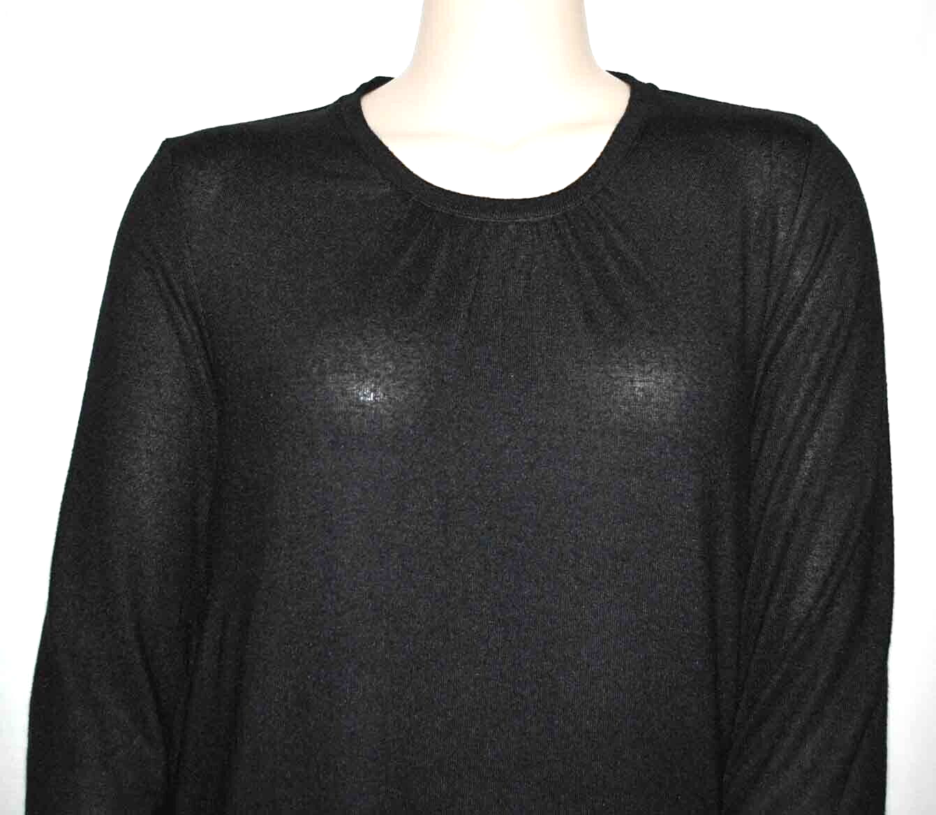 Stan Herman Regular 3/4 Sleeve Lux Sweaterknit Pajama Set, Black Large ...