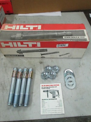 Hilti Kwik-Bolt II With Nut & Washer Item# D00453753 3/4"x5-1/2" Box of ...