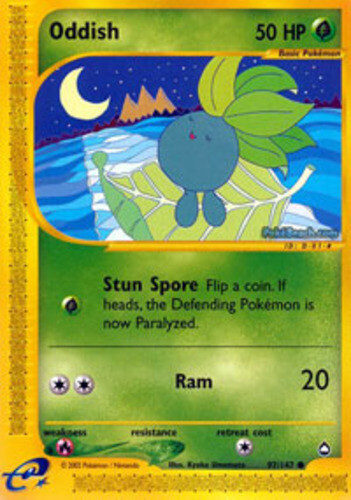 Moderately Played, English Pokemon Regular Oddish - 97/147 - Common ...