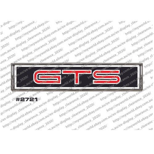 CAR BADGE SUIT HOLDEN GTS HQ CONSOLE-CHOOSE FROM GTS, GTS 307, GTS 327 ...