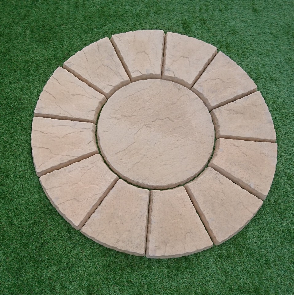 1.2m circle yorkshire buff old style stone patio COLLECTION OR LOCAL ...