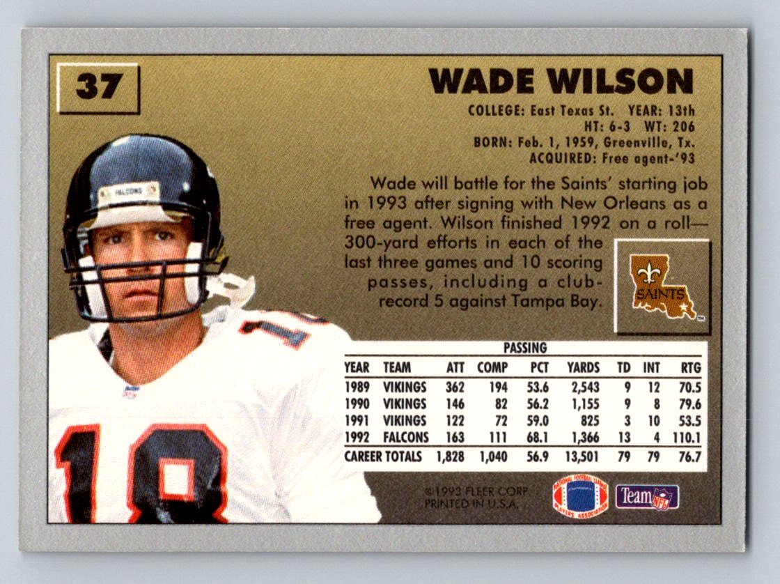 1993 Fleer - #37 Wade Wilson for sale online | eBay