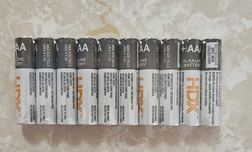 AAA Alkaline Batteries 10 Pack HDX New Multipurpose Tools Energy Power ...