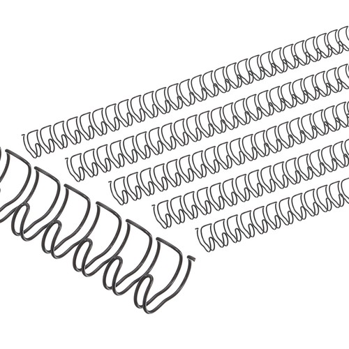 10mm (3/8″) Double Loop Wire Binding Combs, 50 Pcs, 3:1 Pitch, Black ...