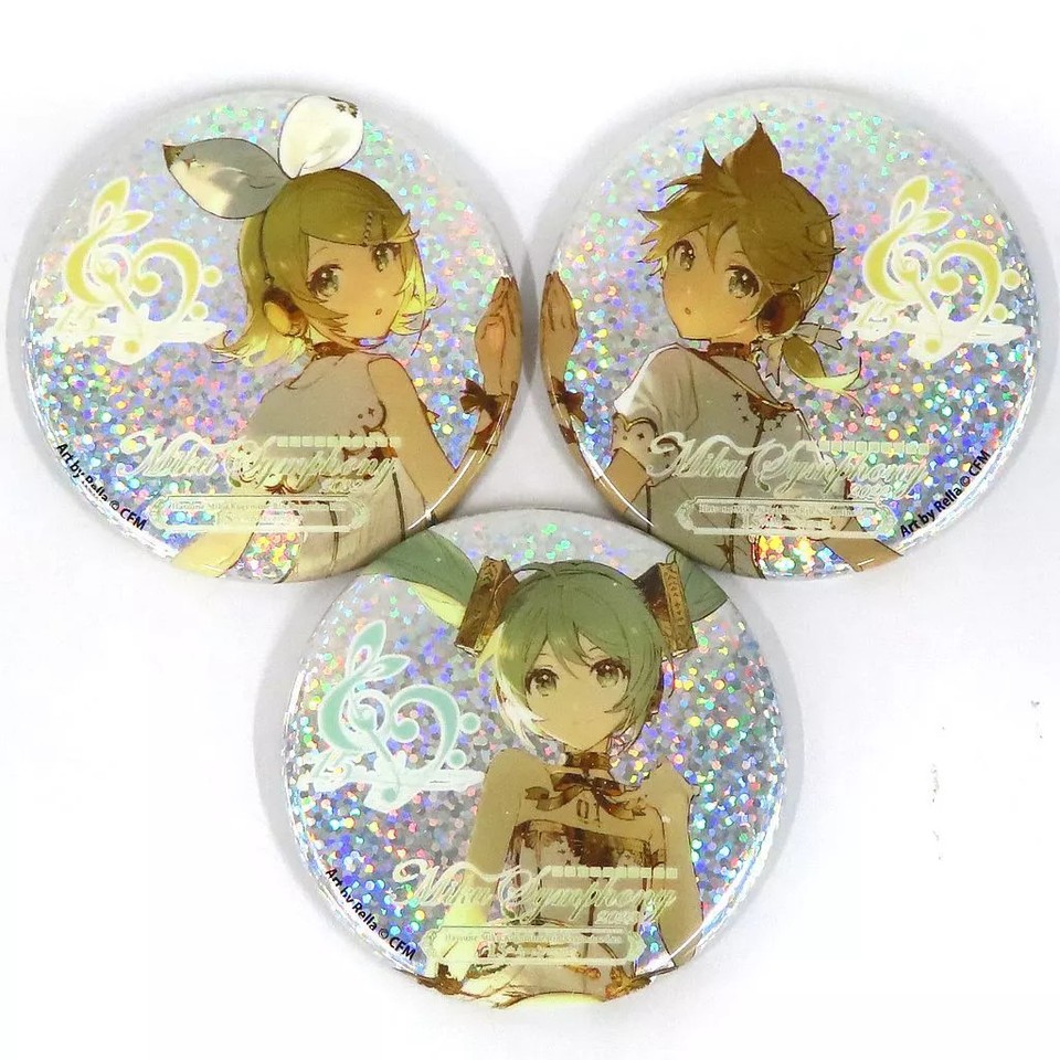 Hatsune Miku Kagamine Rin Len Hologram Can Badge Symphony 2022 Limited ...