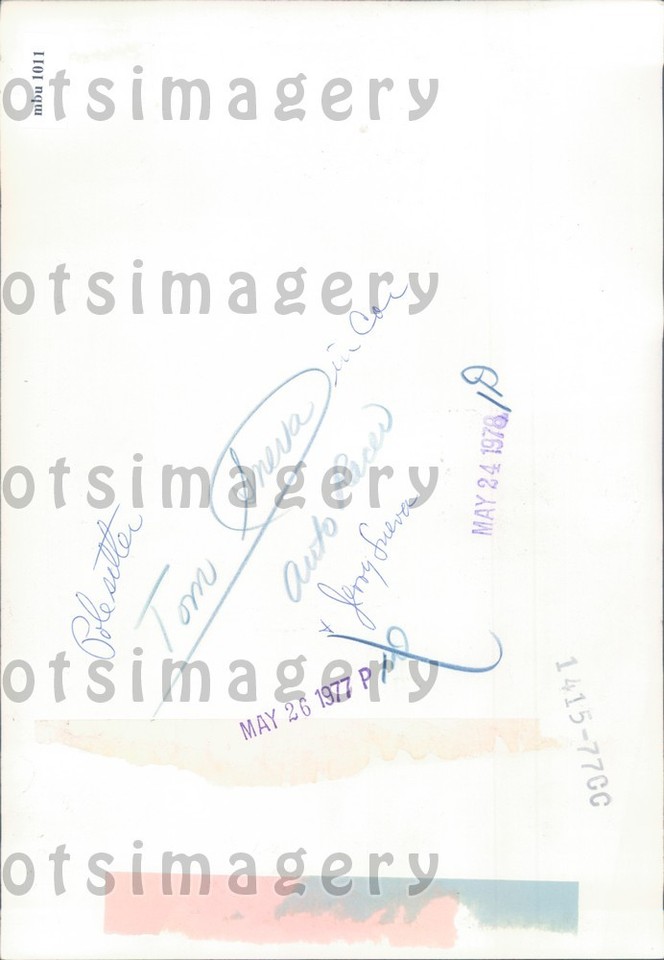 1977 Indianapolis Auto Racer Tom Sneva With Brother Jerry Press Photo ...