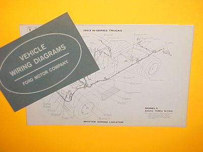 1963 FORD N-500-1100 NT-850 950 SERIES TRUCK FACTORY ORIGINAL WIRING ...
