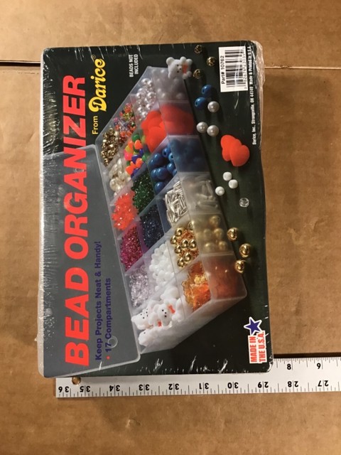 Darice 10762 Plastic Bead Organizer With 17 Compartments Clear for sale ...