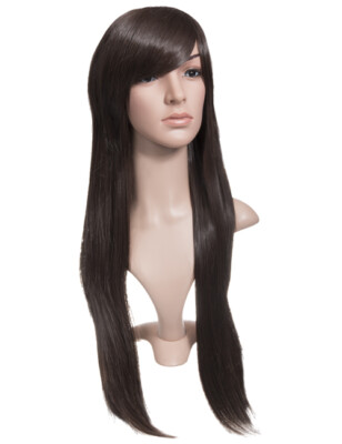 KOKO Full Wig Synthetic Hair High Quality Long Straight Wig 26" with ...