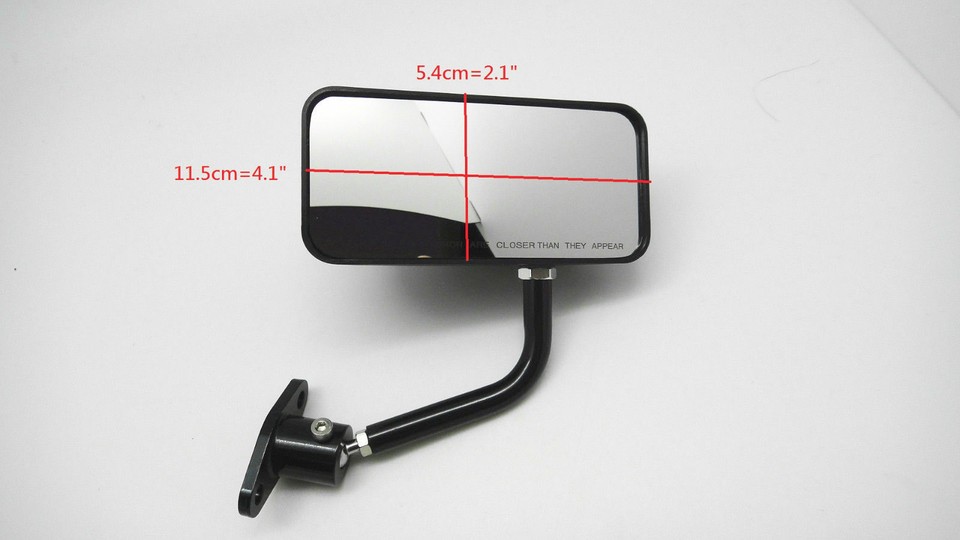 Custom GP Black Race Small Mirrors Auto/Bike F1 Type Kit Side Wing Pair ...