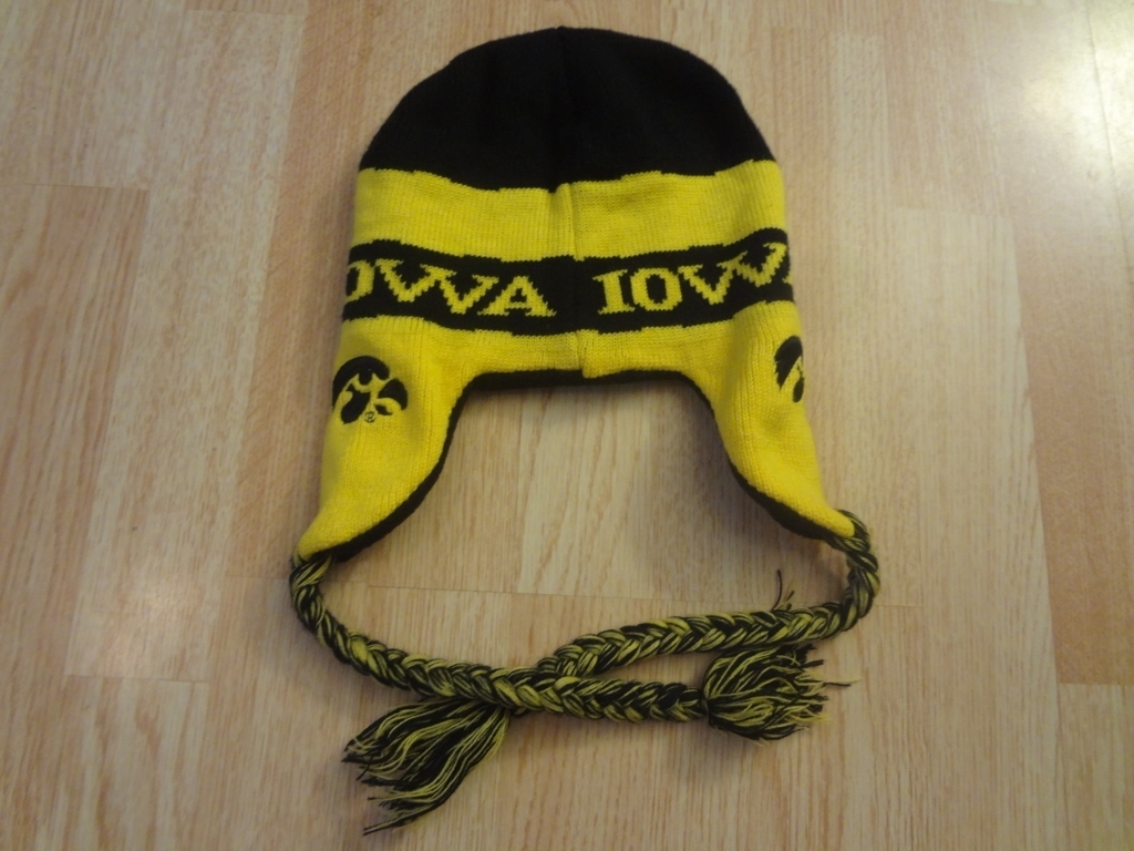 Women's Iowa Hawkeyes Beanie Stocking Hat Cap Braided Hawkeye Authentic ...