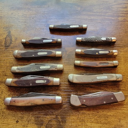 Lot Of 11 Schrade Old Timer Knives Made In USA 8OT 194OT 33OT LB5 34OT ...