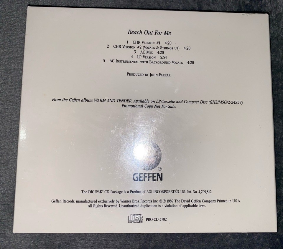 OLIVIA NEWTON-JOHN REACH OUT FOR ME 1989 PROMO CD SINGLE BRAND NEW ...