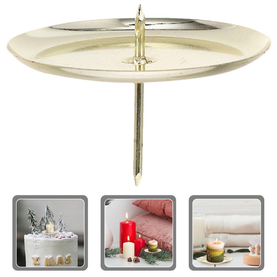 4Pcs Wreath Candle Holder Round Candle Holder Iron Craft Candlestick ...