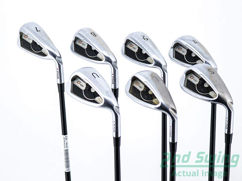Ping G400 Iron Set 7-PW AW GW SW LW Graphite Regular Right Red dot 37 ...