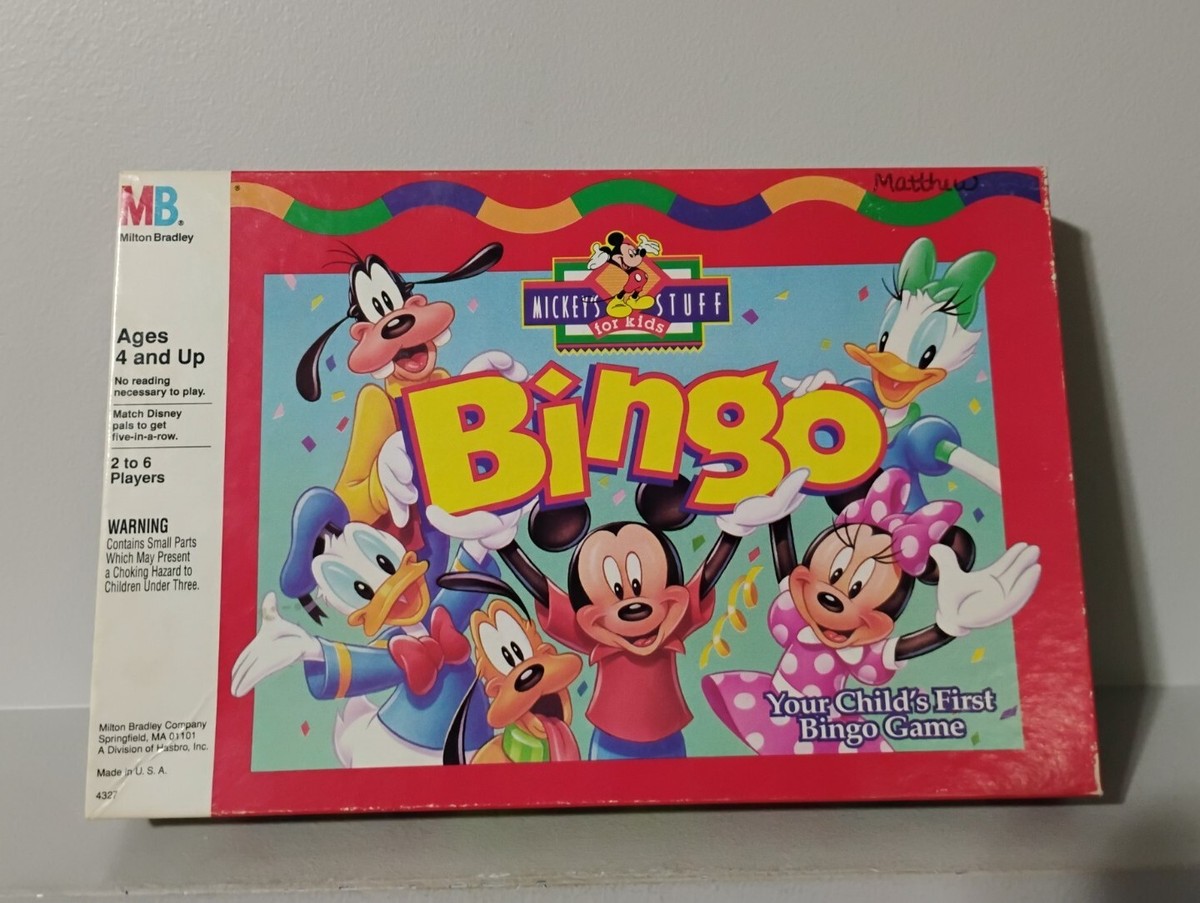 Mickey Mouse Bingo Printable Vtg Disney Mickey's Stuff For Kids Bingo