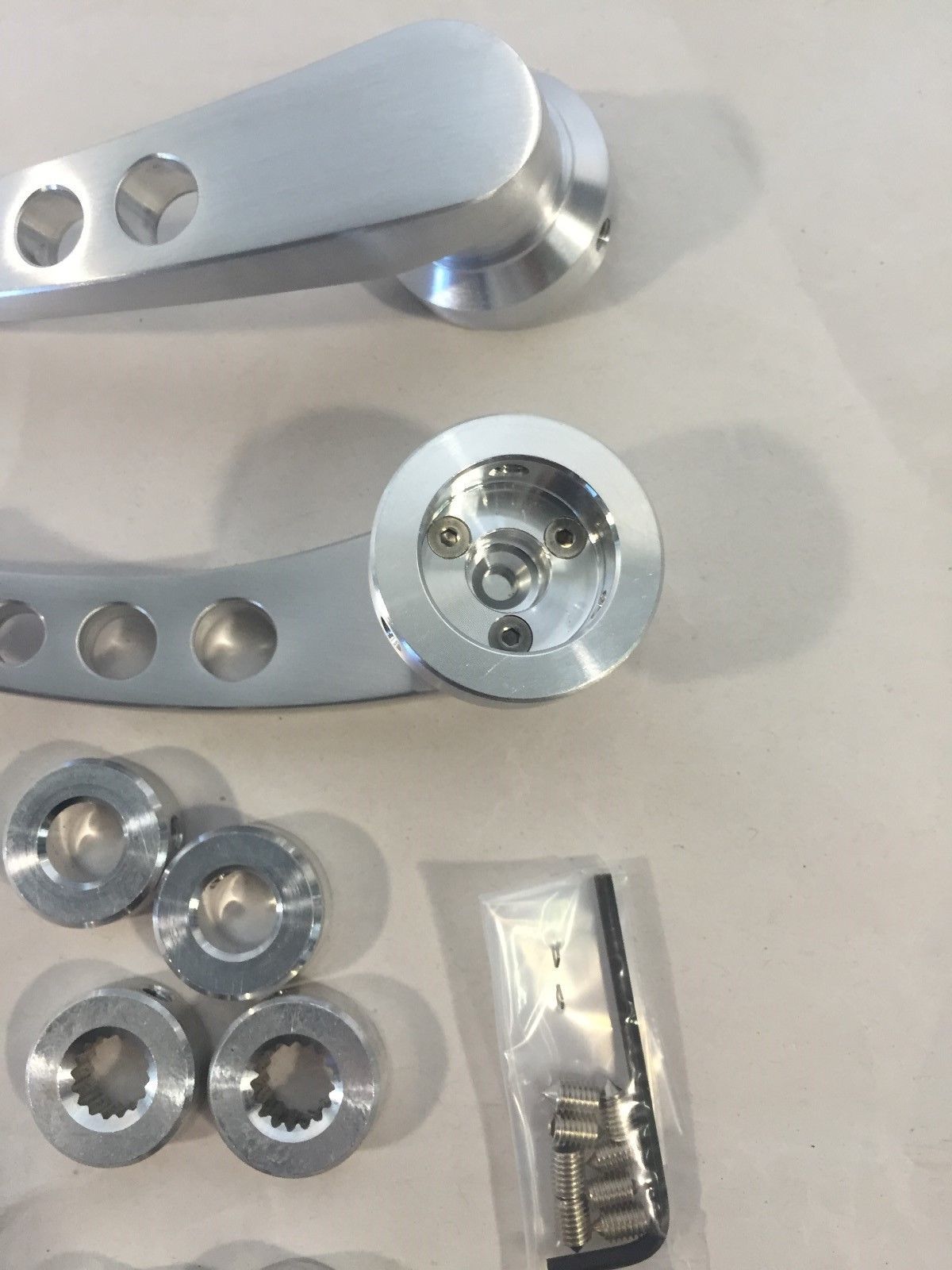 Set Billet (2) Door Handles & (4) Window Cranks Kit - Hot Rod Custom ...