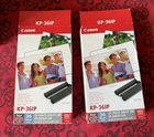 2 NIB Canon Selphy Color Ink Cartridges KP-361P & Paper KP-1081P Free S ...