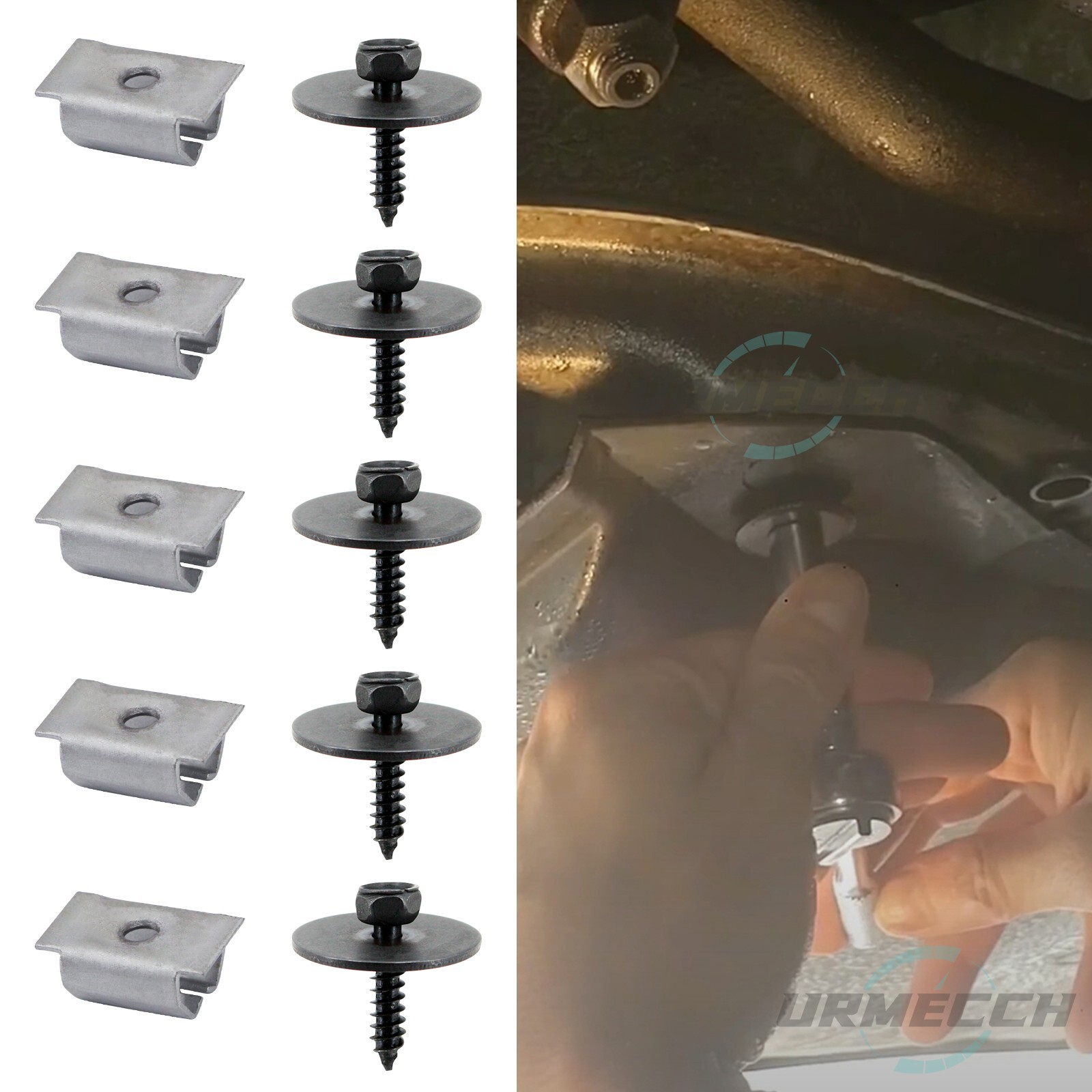 for MERCEDES C W202 E W201 W210 UNDERTRAY SCREWS ENGINE UNDER COVER ...