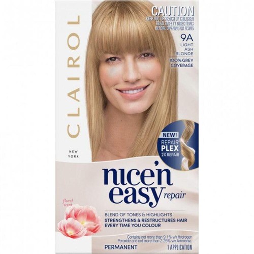 Clairol Nice N Easy Repair Permanent Hair Colour 9A Light Ash Blonde | eBay