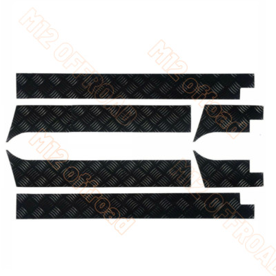 Lower Door Skirting 2mm Chequer Plate Black Land Rover Defender 110- 3 ...