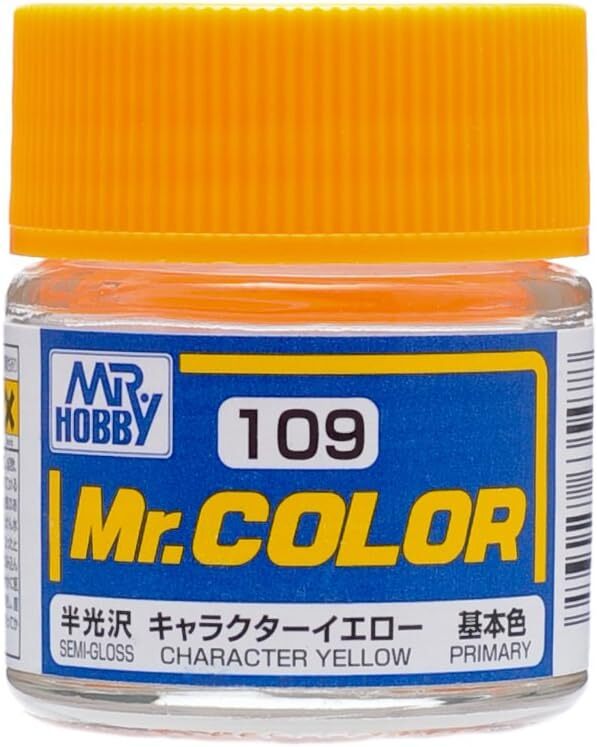 Mr. Hobby C109 Mr. Color Semi Gloss Character Yellow Lacquer Paint 10ml ...