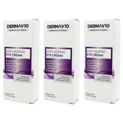Eye Cream Anti Ageing Derma V10 Innovations 15ml 3x free full 48hr ...