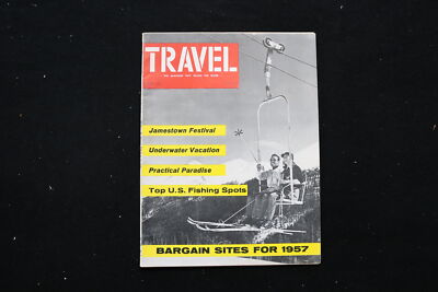1957 JANUARY TRAVEL MAGAZINE - BARGAIN SITES FOR 1957 COVER - E 10906 ...