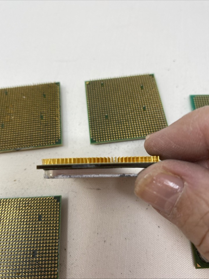 6 Intel & AMD Gold CPU Processors Scrap Recovery Precious Metals | eBay