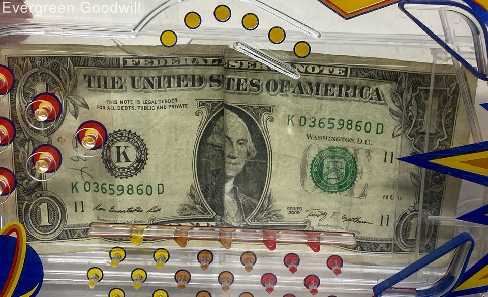 Bilz Cosmic Pinball Money Puzzle Toy with US One Dollar Bank Note | eBay