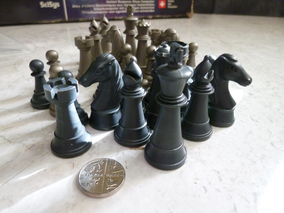 VINTAGE KASPAROV COMPANION III CHESS COMPUTER PIECES ONLY FULL SET VGC ...
