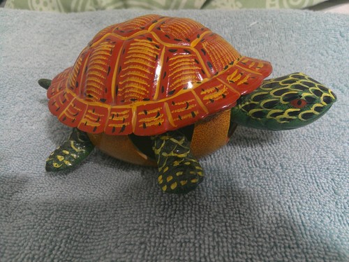 vtg Bobble Nodding Head & legs Turtle GREEN 5" Hand Painted | eBay