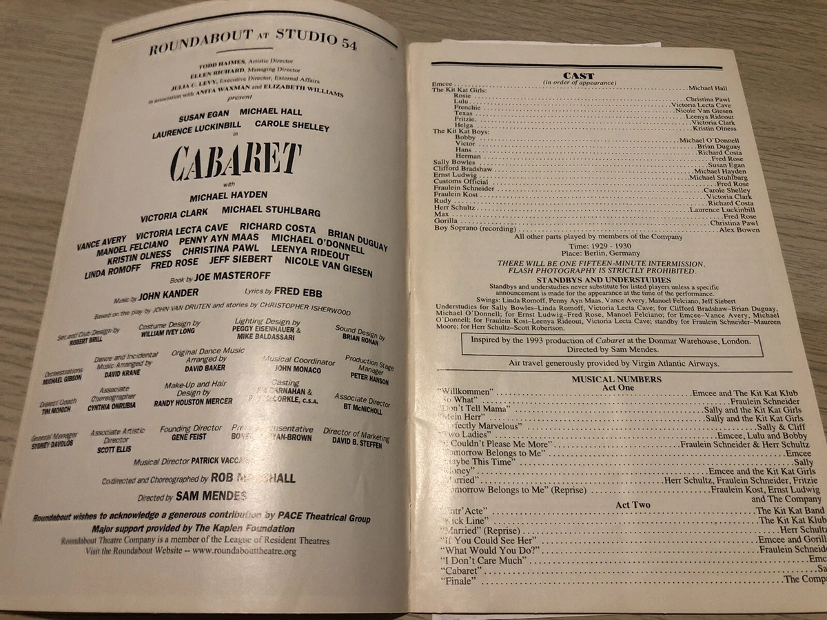 Emcee Cabaret Michael C Hall