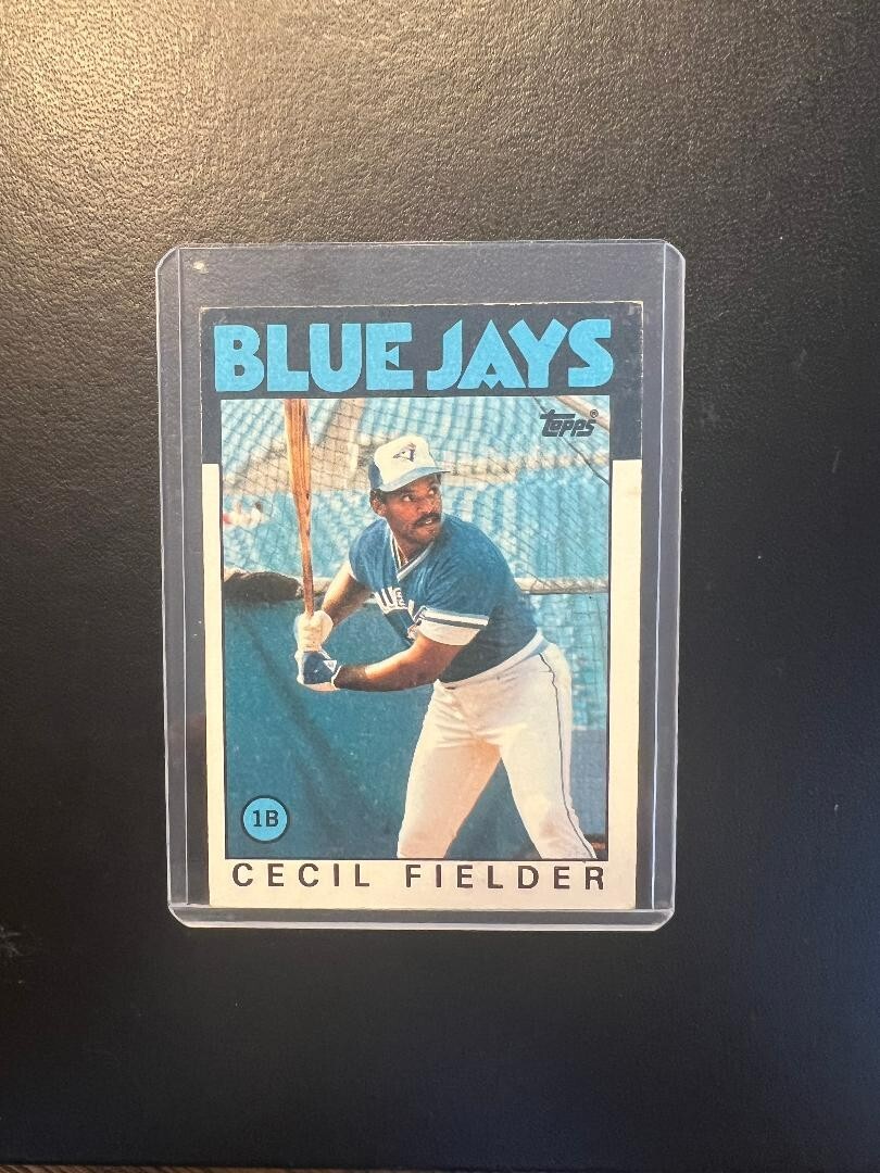 1986 Topps Cecil Fielder #386 Rookie Card RC Toronto Blue Jays New York ...